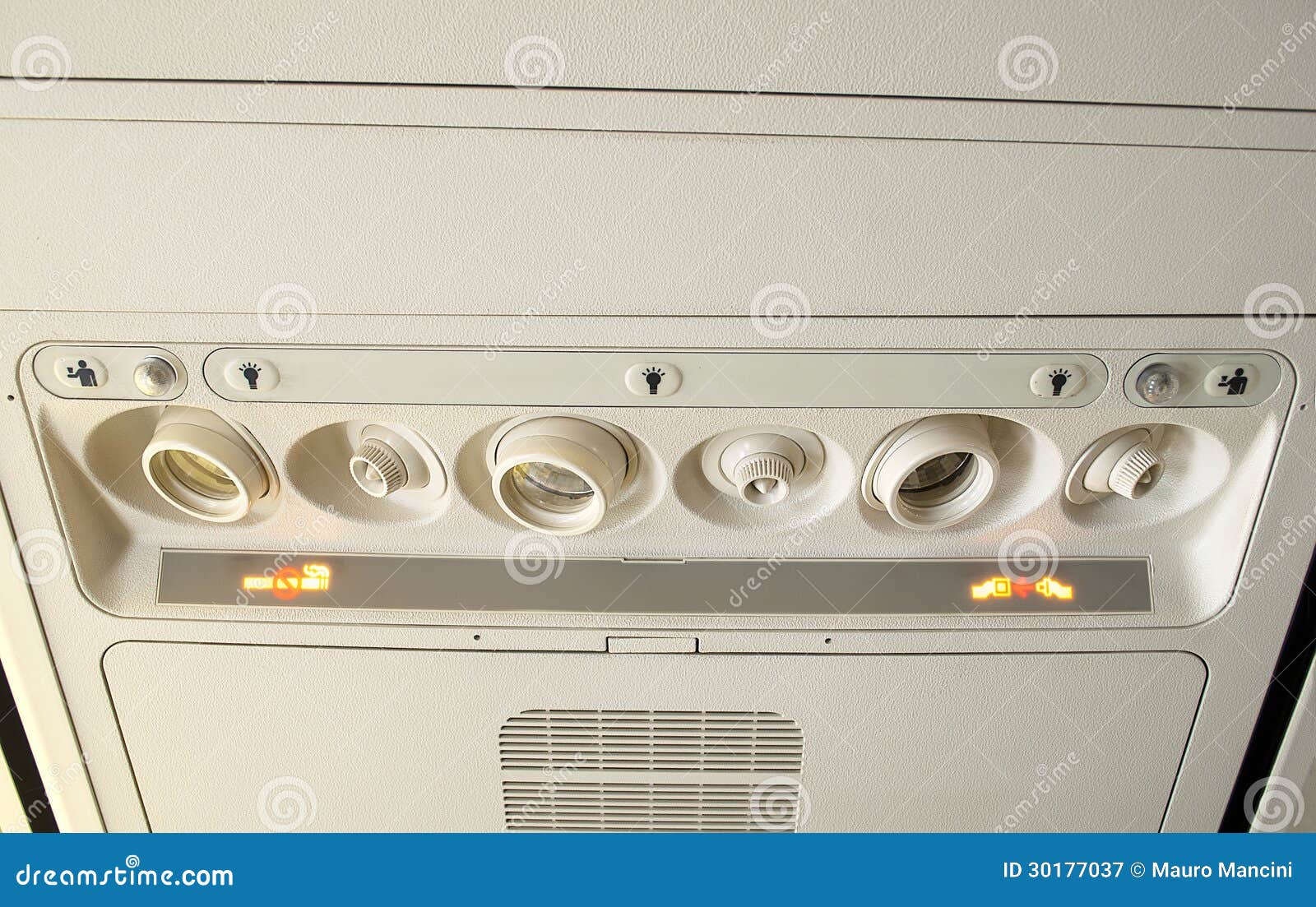 Airplane Safety Signs stock image. Image of passenger - 30177037