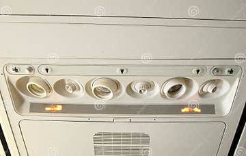 Airplane Safety Signs stock image. Image of passenger - 30177037