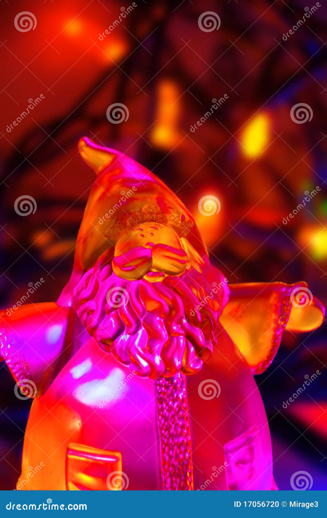 Illuminated Santa vertical stock photo. Image of fictional - 17056720
