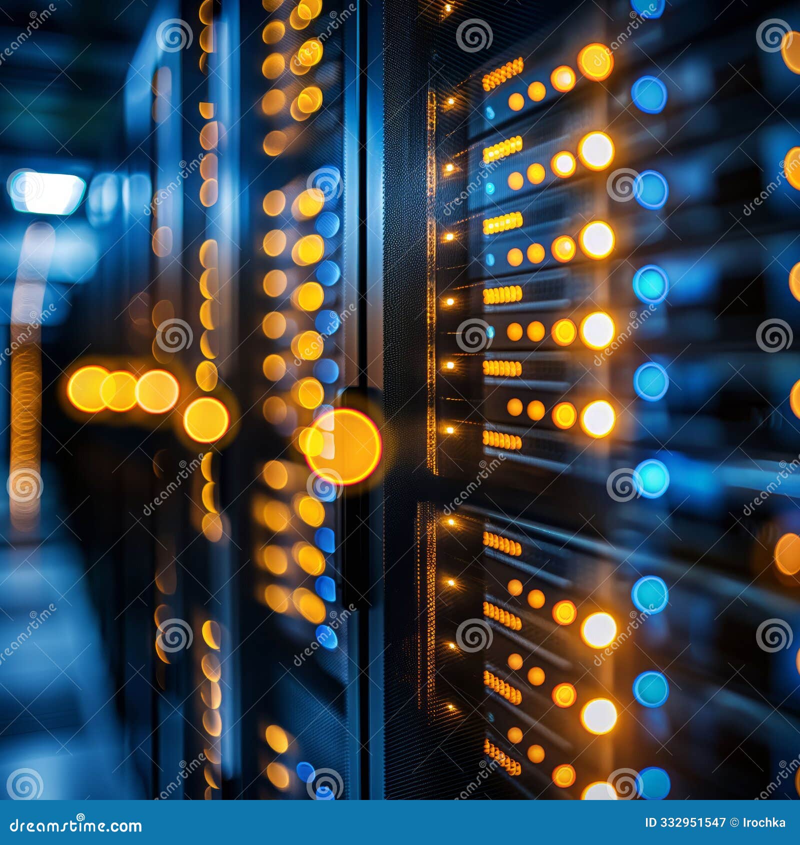 Server Racks In Computer Network Security Server Room Data Center ...