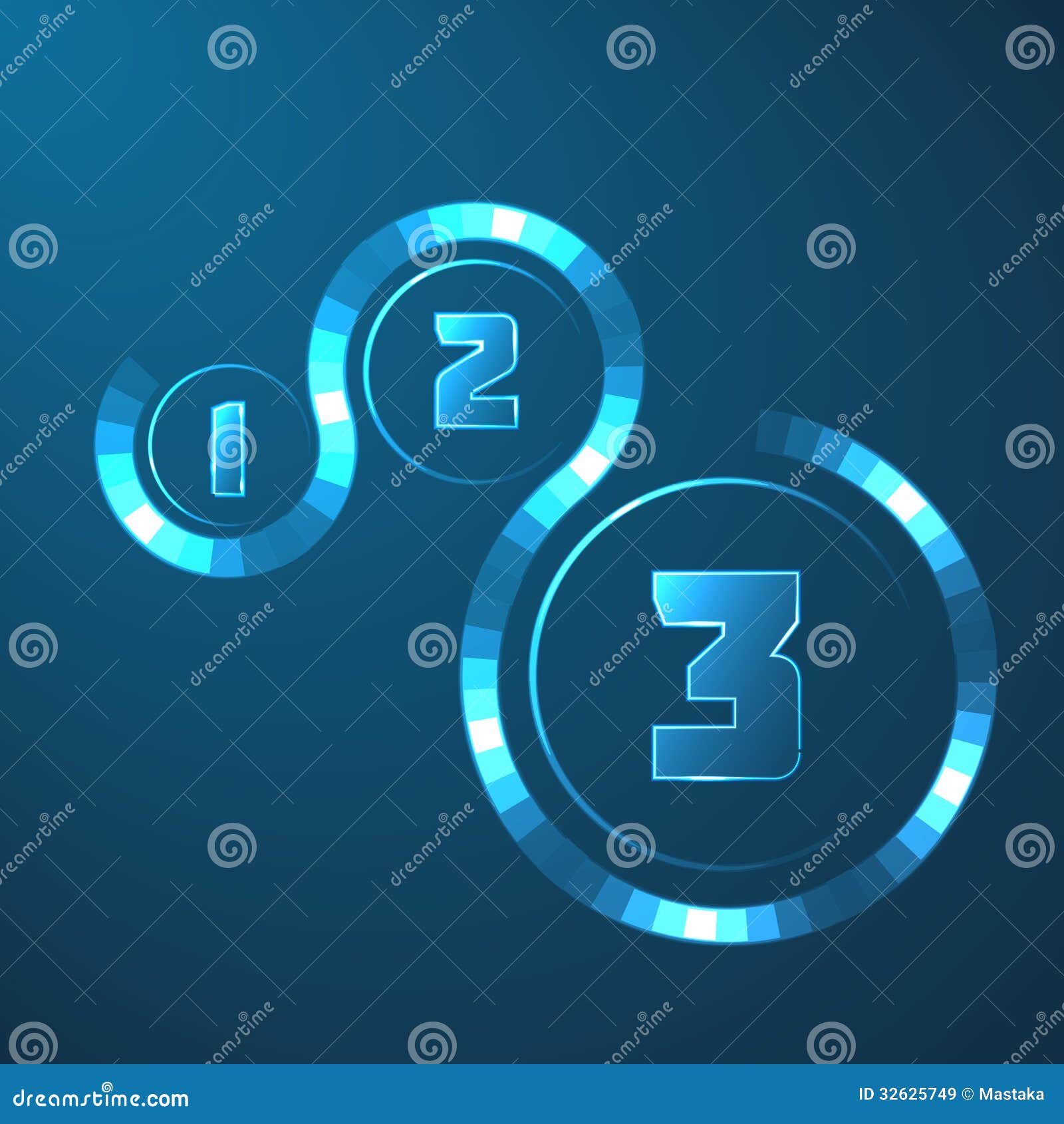 Illuminated Shiny Infographic Elements. Vector Illustration ...