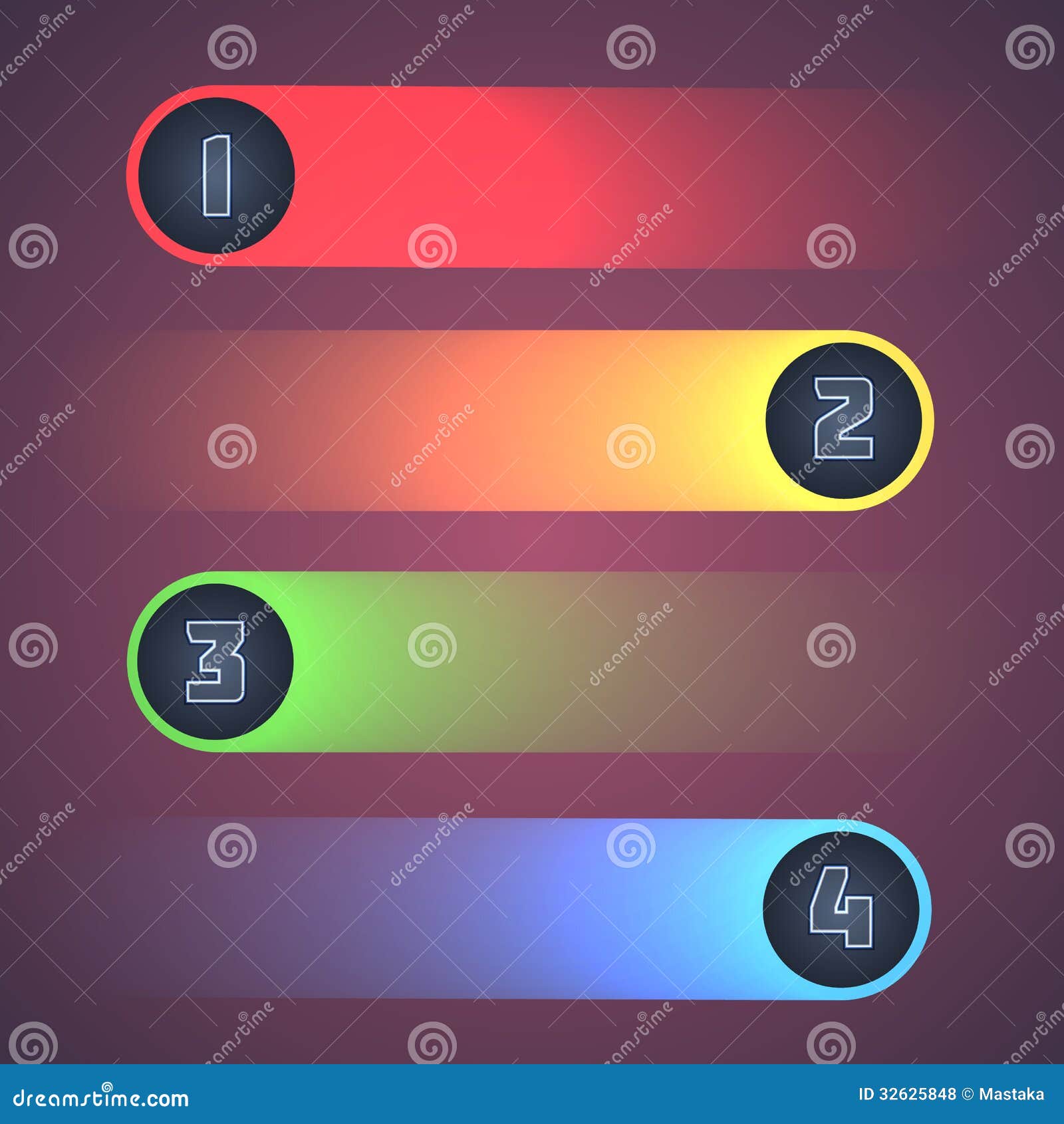 Illuminated Shiny Infographic Elements. Vector Illustration ...