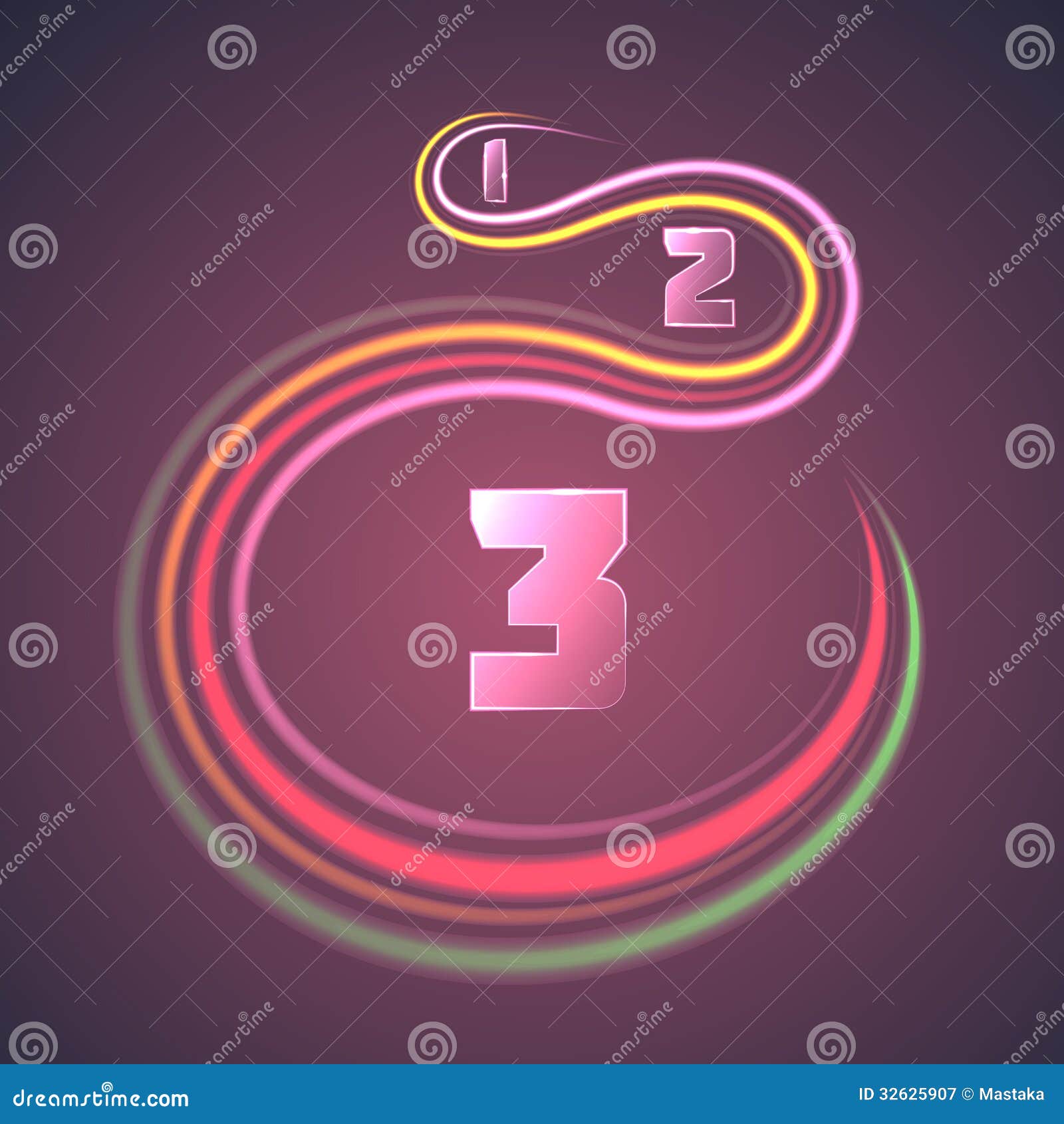 Illuminated Shiny Infographic Elements. Vector Illustration ...