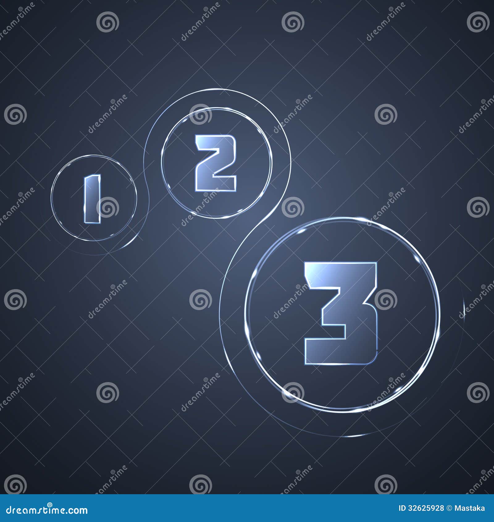 Illuminated Shiny Infographic Elements. Vector Illustration ...