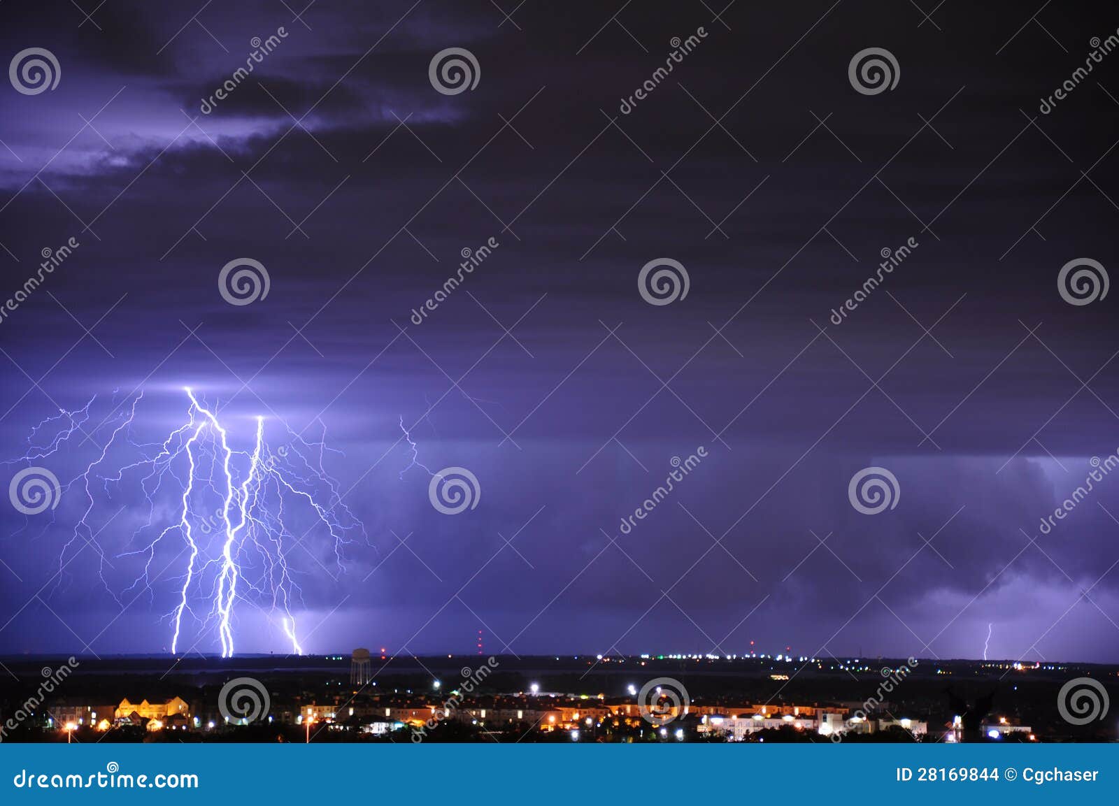 Illuminated Squall Line stock photo. Image of bolt, lightning - 28169844