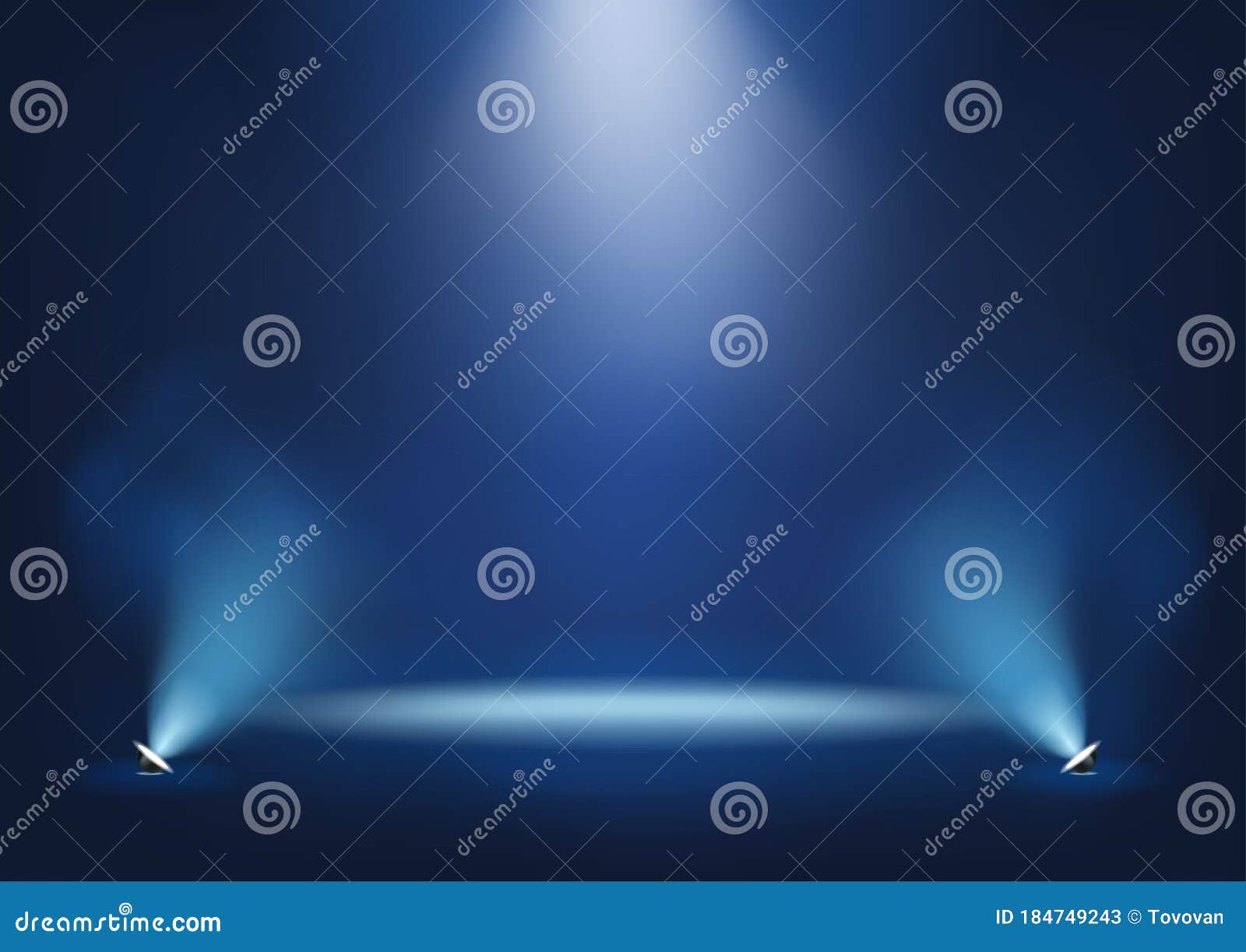 Illuminated Stage with Bright Lights Stock Vector - Illustration of ...
