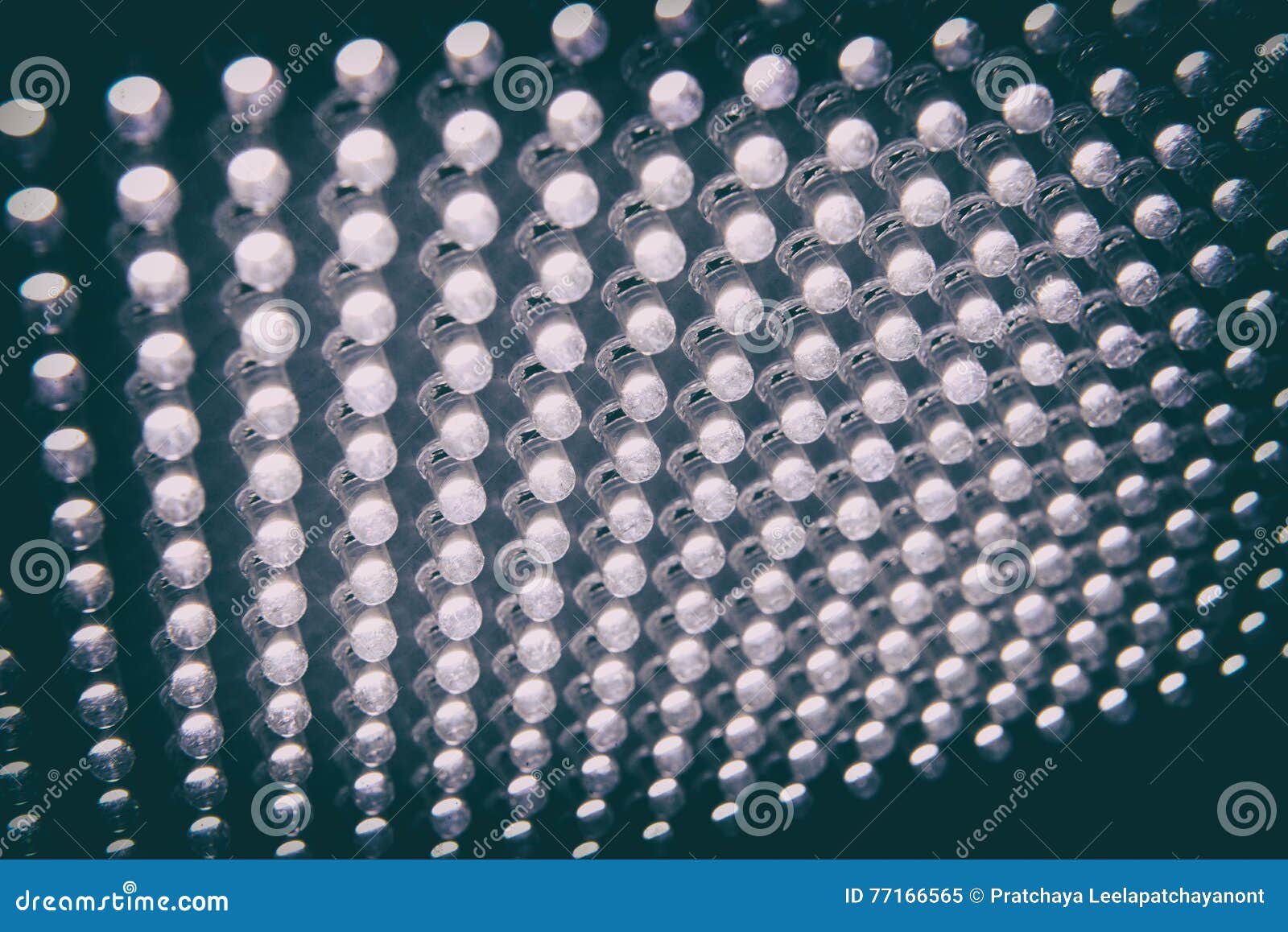 Illuminated Stretch of LED Lights Stock Image - Image of brightly, bulb ...