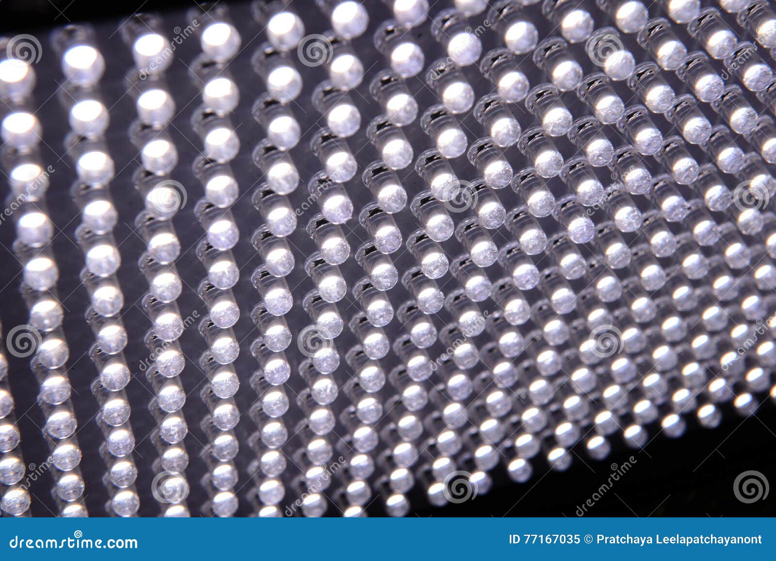 Illuminated Stretch of LED Lights Stock Image - Image of electric ...