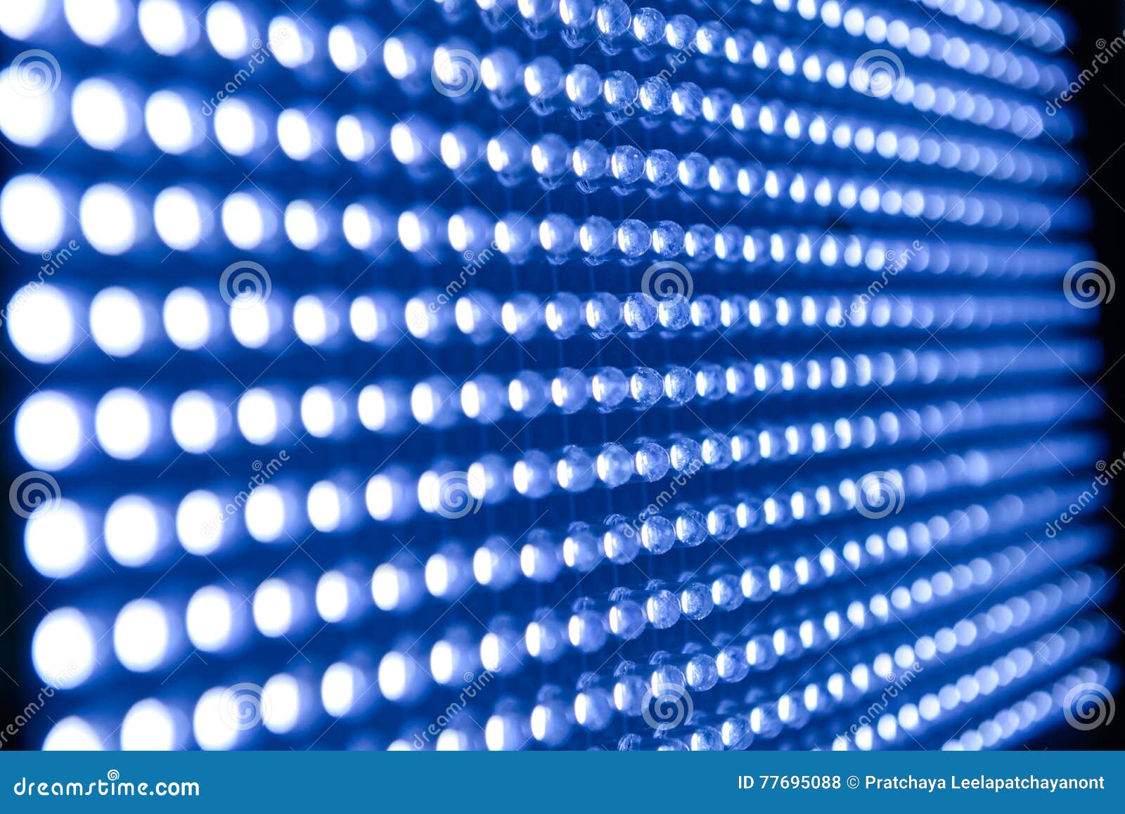 Illuminated Stretch of LED Lights Stock Illustration - Illustration of ...