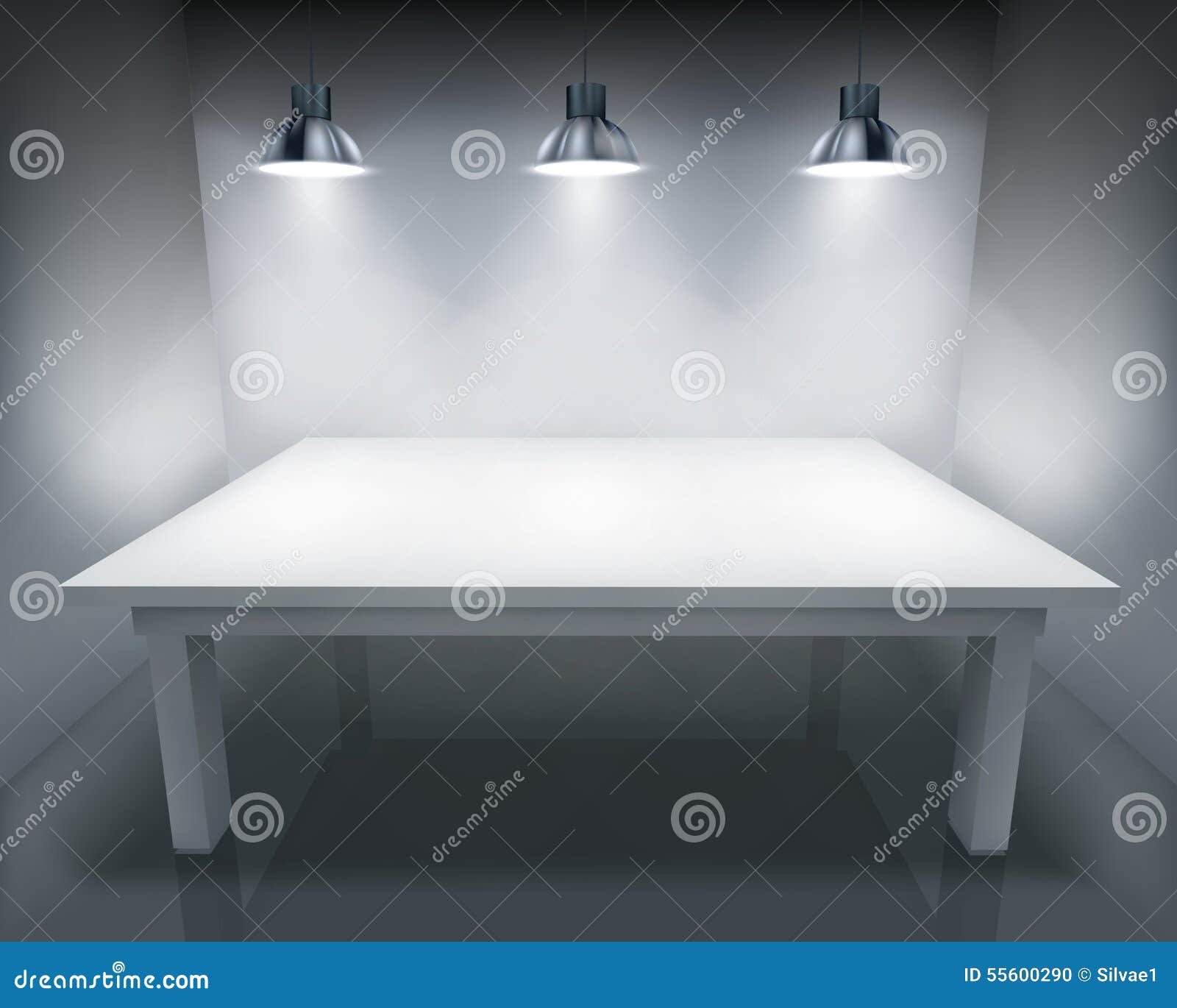 Illuminated Table. Vector Illustration Stock Vector - Illustration of ...
