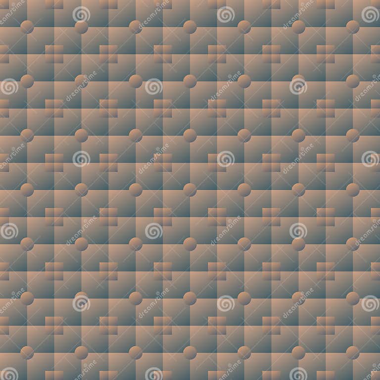 Illuminated Volume Seamless Texture of Square and Round Tiles Stock ...