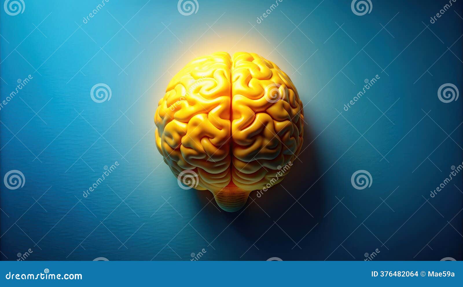 Red And Yellow Brain With Paint Smudges Stock Illustration ...