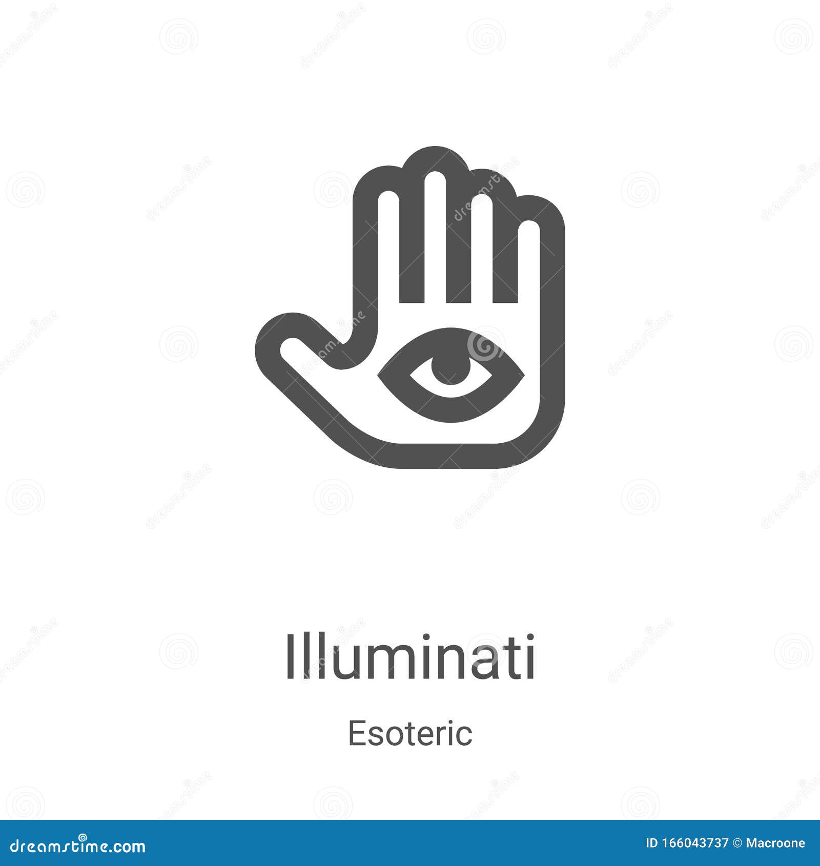 Illuminati Icon Of 3 Types Color, Black And White, Outline. Isolated ...