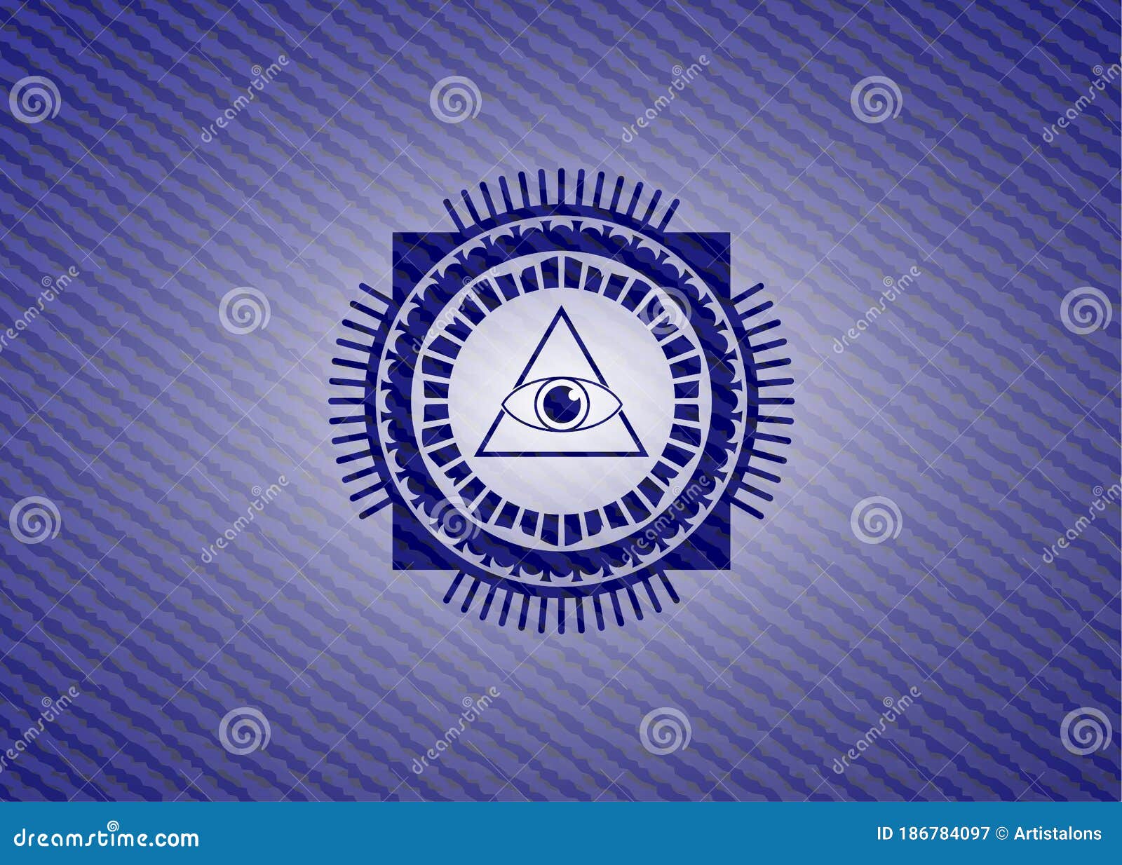 Illuminati Icon Of 3 Types Color, Black And White, Outline. Isolated ...