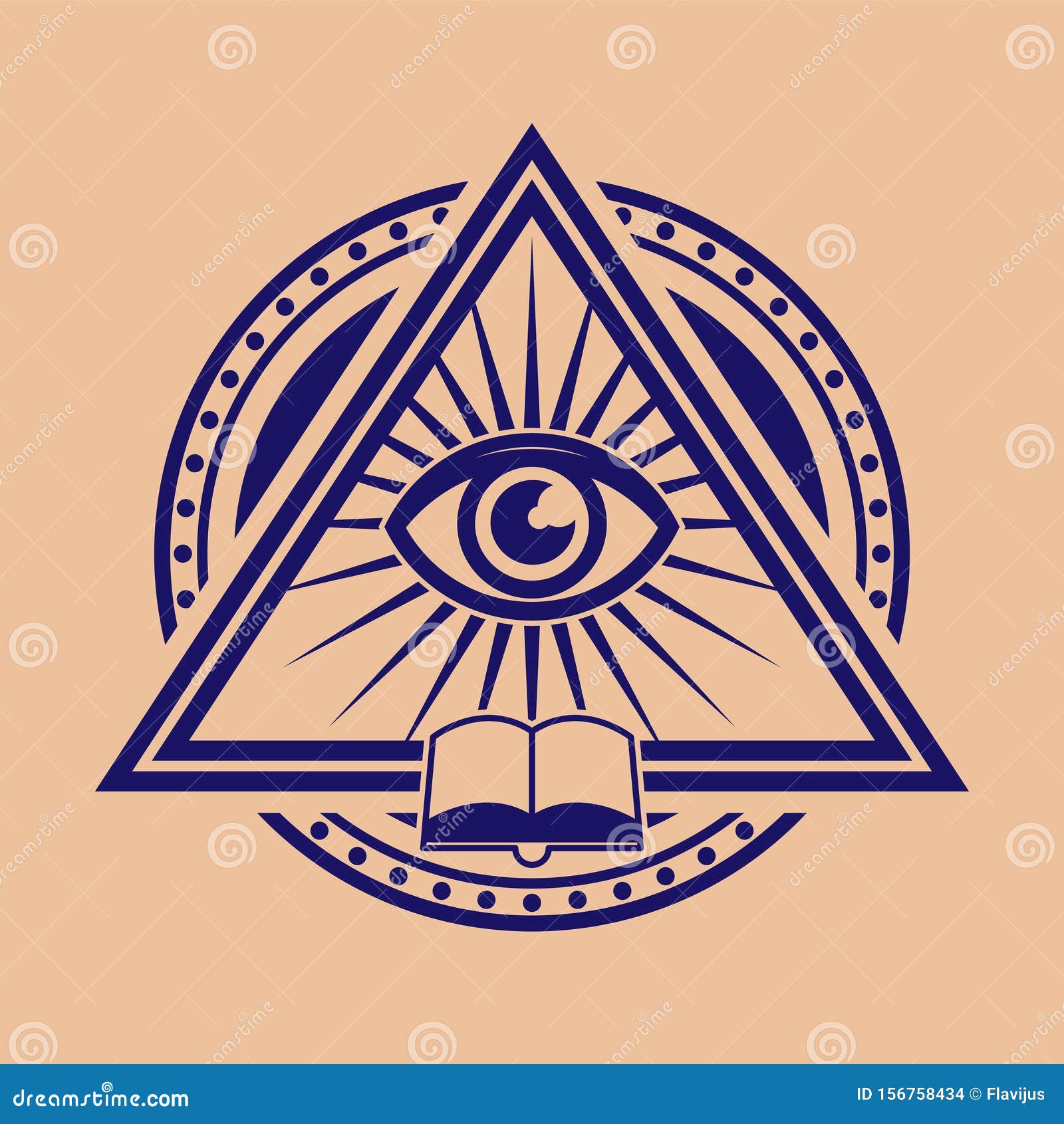 Illuminati Symbol Design. All See Eye Sign Vector Illustration ...
