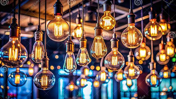 Illuminating Collaboration Retro Light Bulbs in a Dimmed Room Spark ...