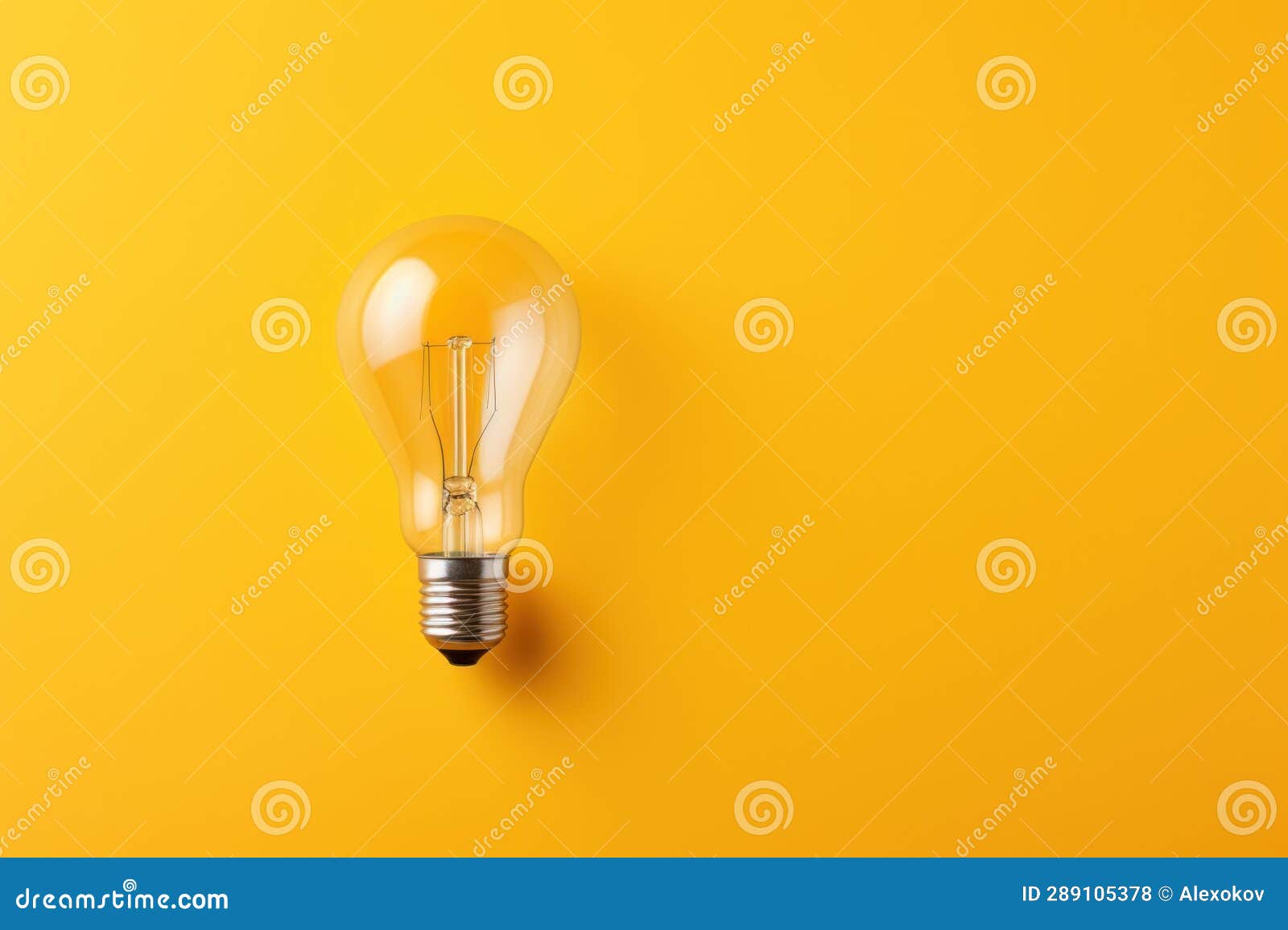 Illuminating Creativity: One Floating Light Bulb On Coloured Background ...
