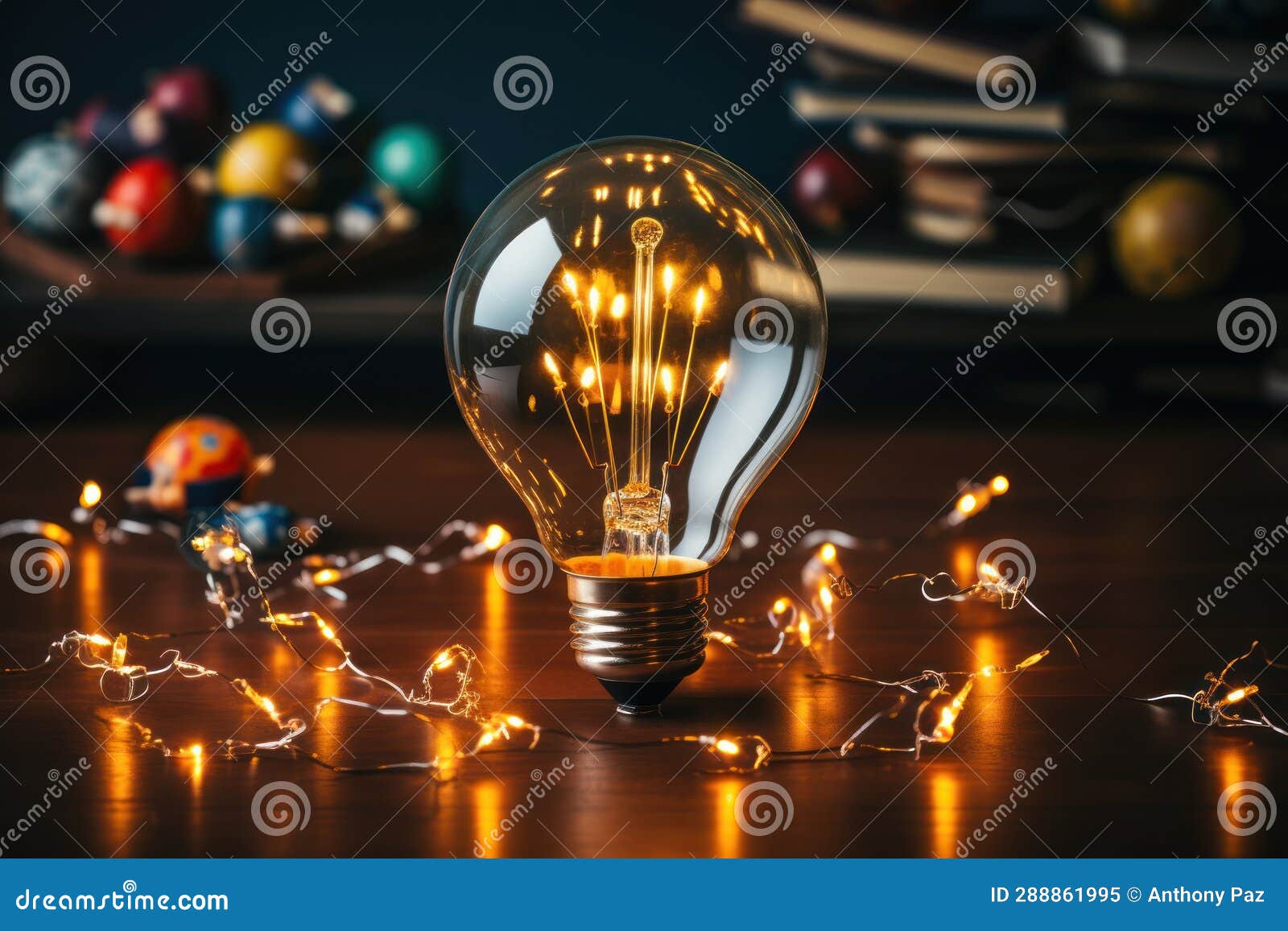 Illuminating Ideas: Lamps Symbolizing Creativity in Flat Layout ...