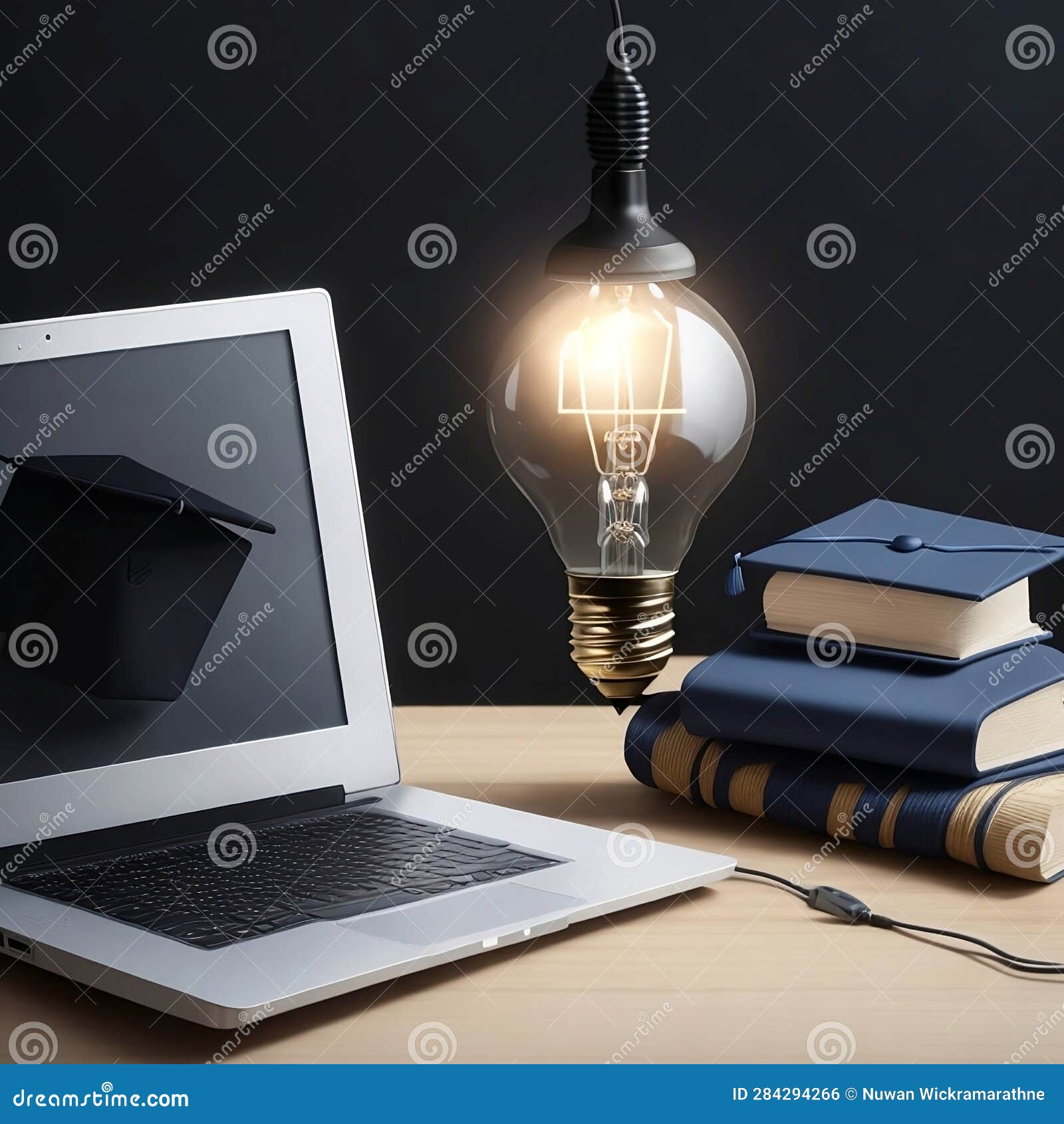 Symbolic Light Bulb With High-voltage Power Lines And Ascending Arrows ...