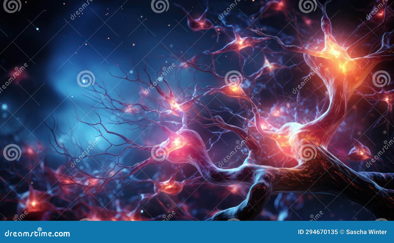 Illuminating Synapses: Neural Connections in Action Stock Illustration ...