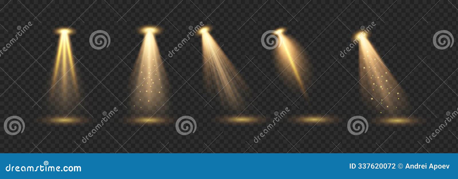 Illumination Backlight Effects 3d Realistic Illustration Set ...