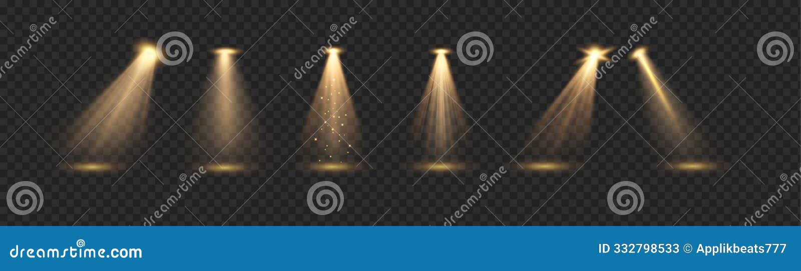 Illumination Backlight Effects 3d Realistic Illustration Set ...