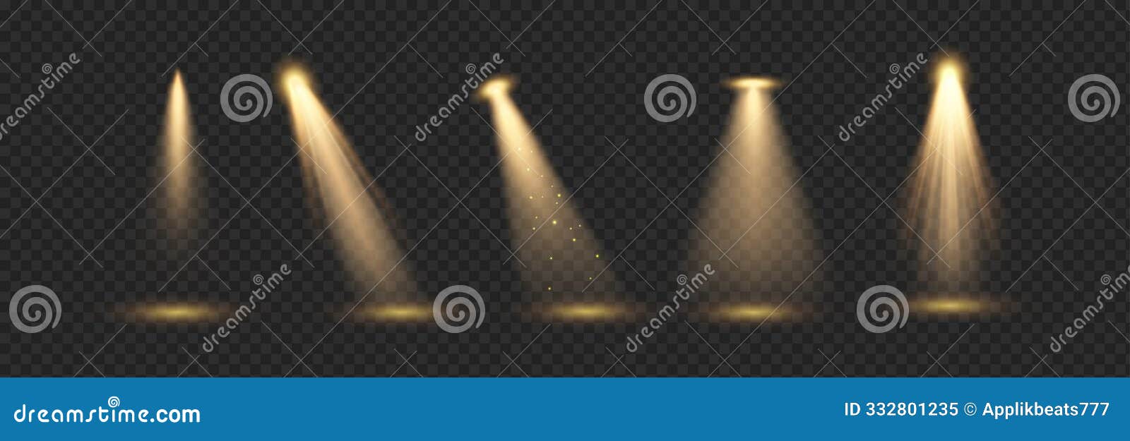 Illumination Backlight Effects 3d Realistic Illustration Set ...