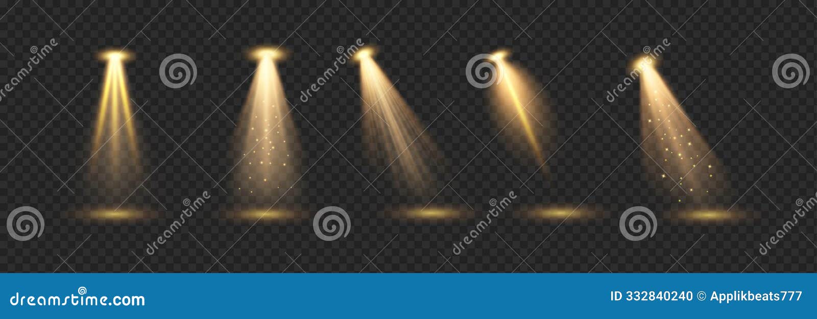 Illumination Backlight Effects 3d Realistic Illustration Set ...