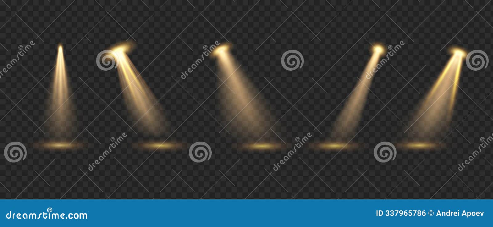 Illumination Backlight Effects 3d Realistic Illustration Set Stock ...