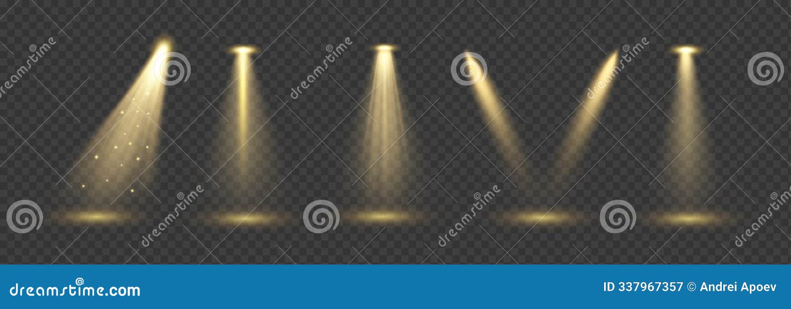 Illumination Backlight Effects 3d Realistic Illustration Set Cartoon ...