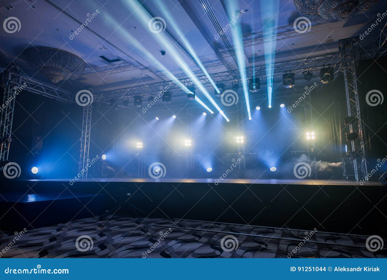 Illumination, Light on the Stage at the Disco Stock Photo - Image of ...