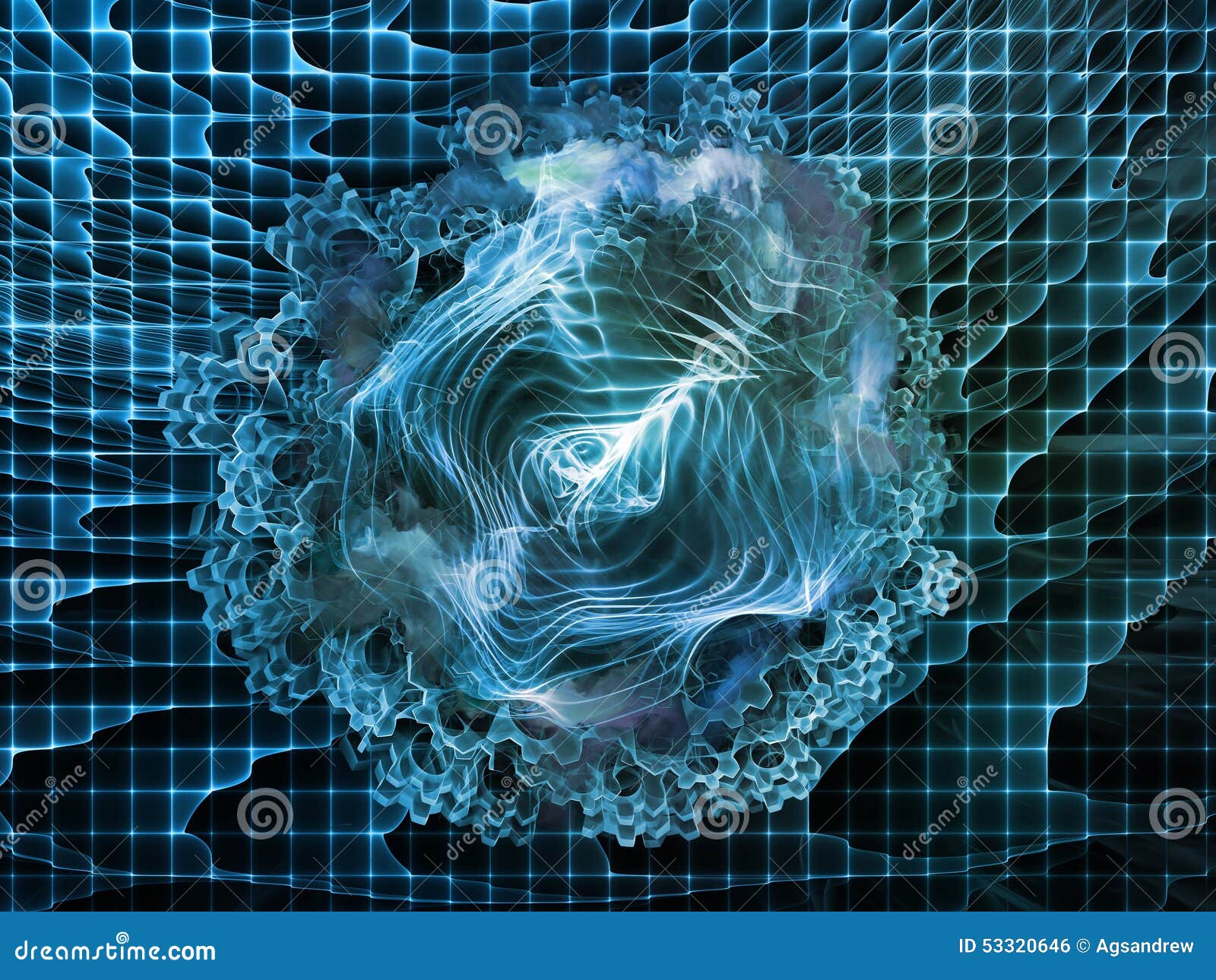 Illusion of Abstract Visualization Stock Illustration - Illustration of ...