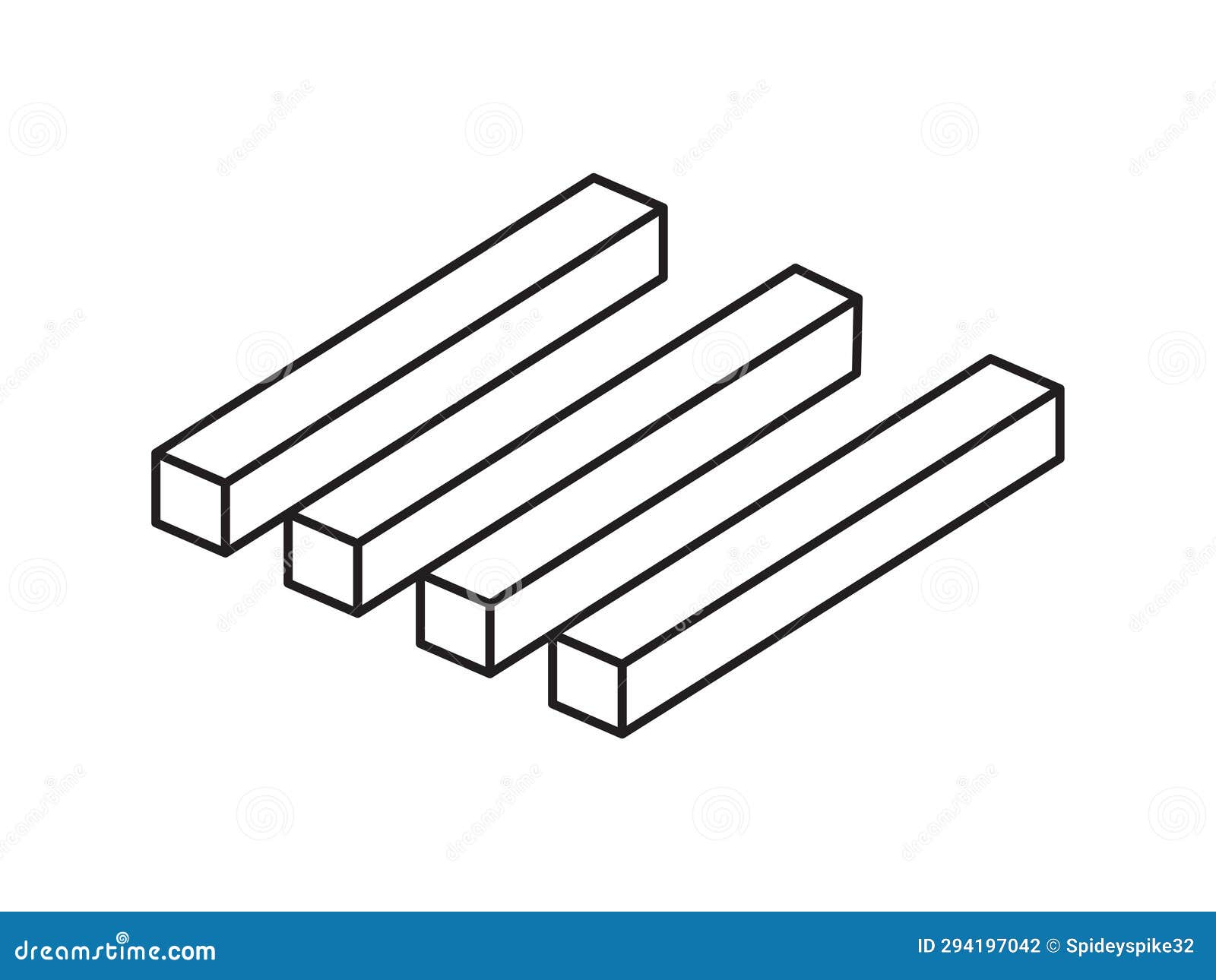 The Illusion Bar of 3 and 4. Isolated Vector Illustration Stock Vector ...