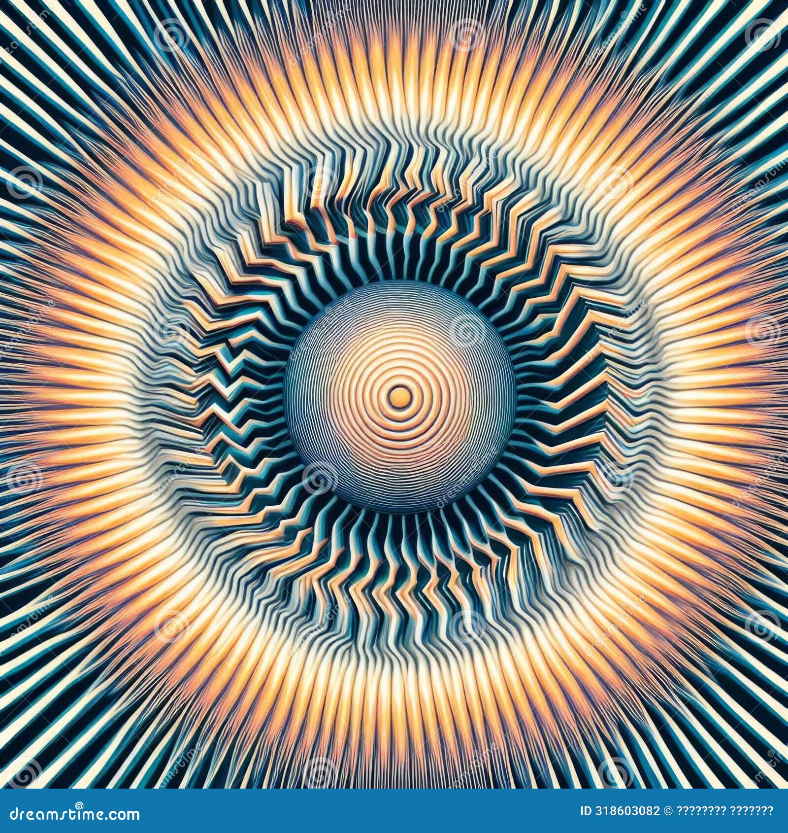 Illusion of Color Perception, Hand-drawn Background Stock Illustration ...