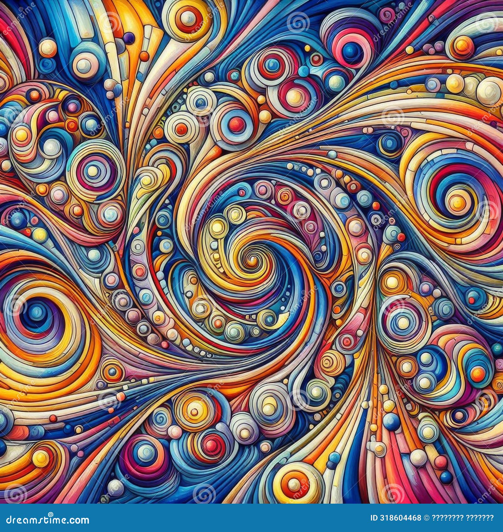 Illusion of Color Perception, Hand-drawn Background Stock Illustration ...