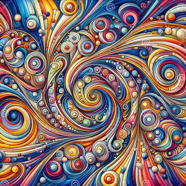 Illusion of Color Perception, Hand-drawn Background Stock Illustration ...