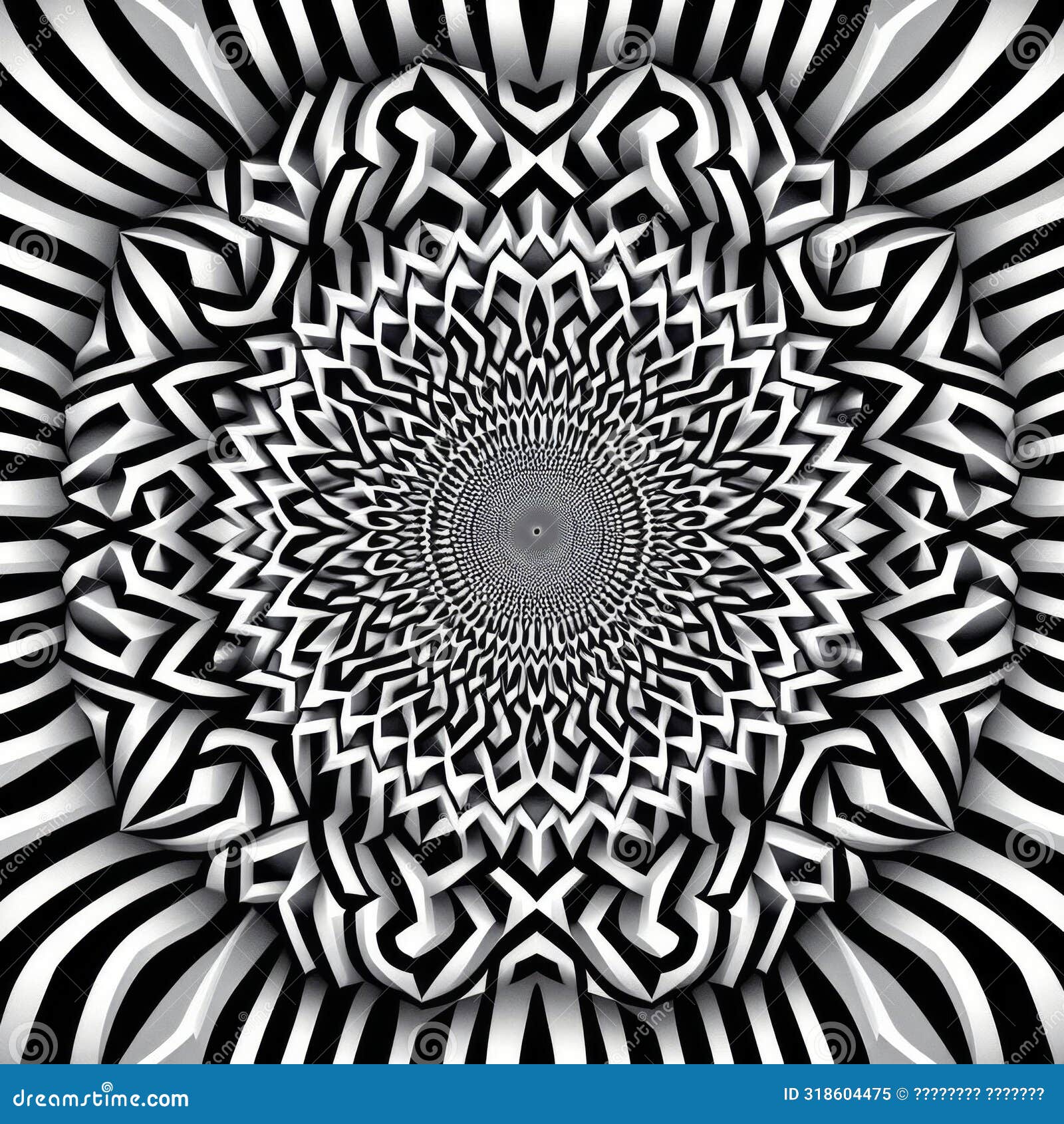 Illusion of Color Perception, Hand-drawn Background Stock Illustration ...