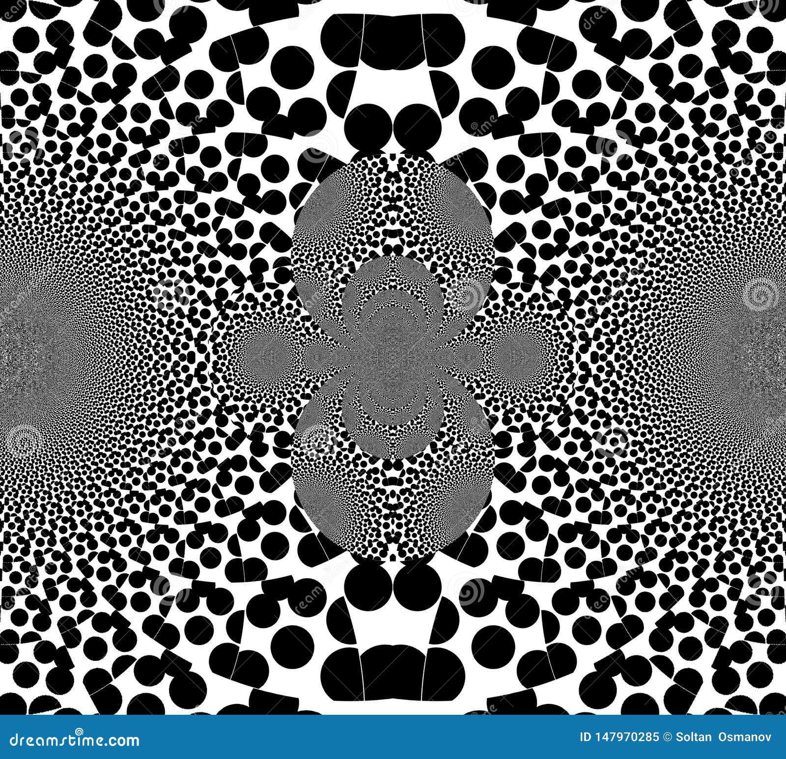 Illusion of Deception in Black and White. Vibrating Stripes. Deceptive ...