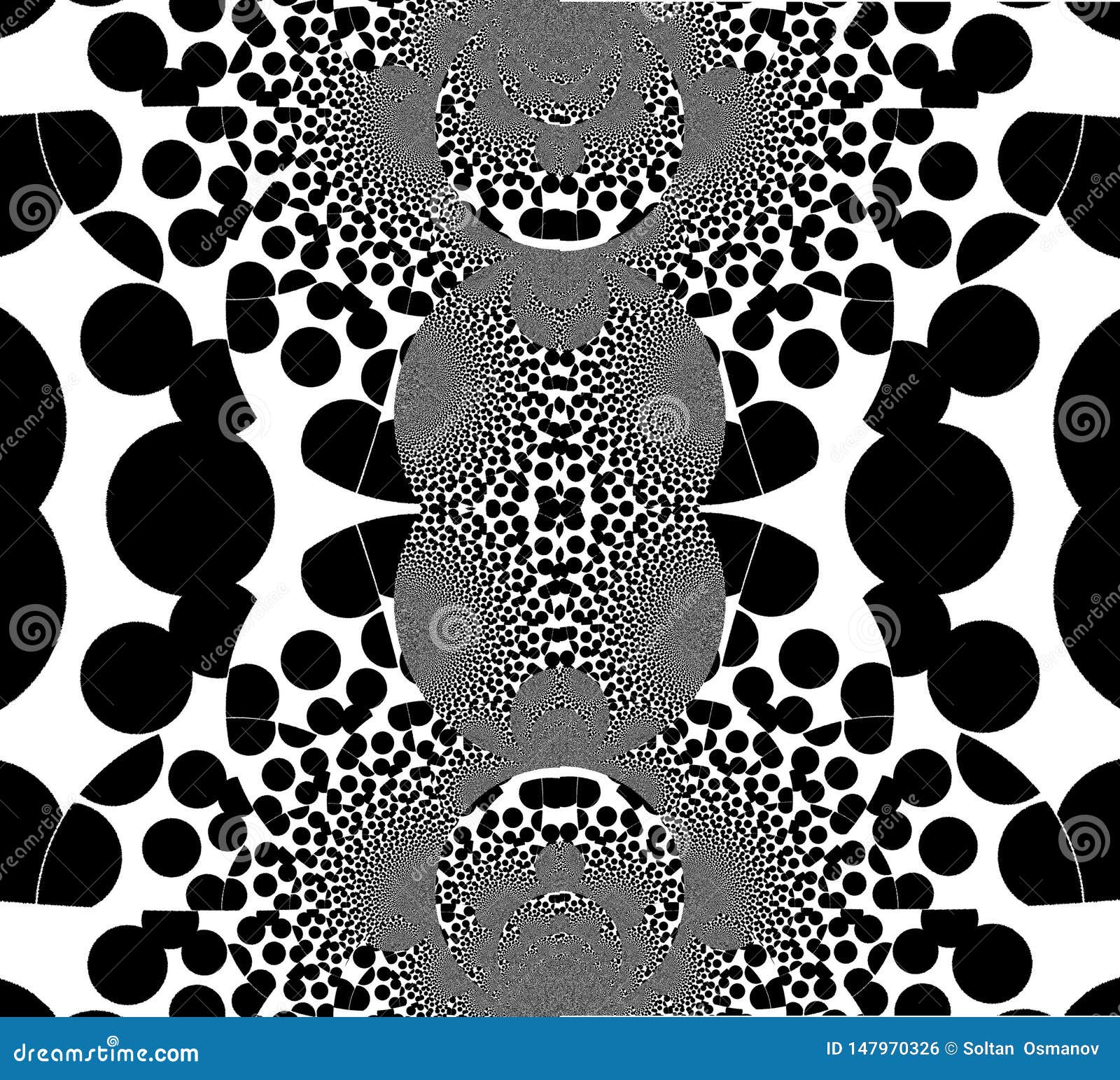 Illusion of Deception in Black and White. Vibrating Stripes. Deceptive ...