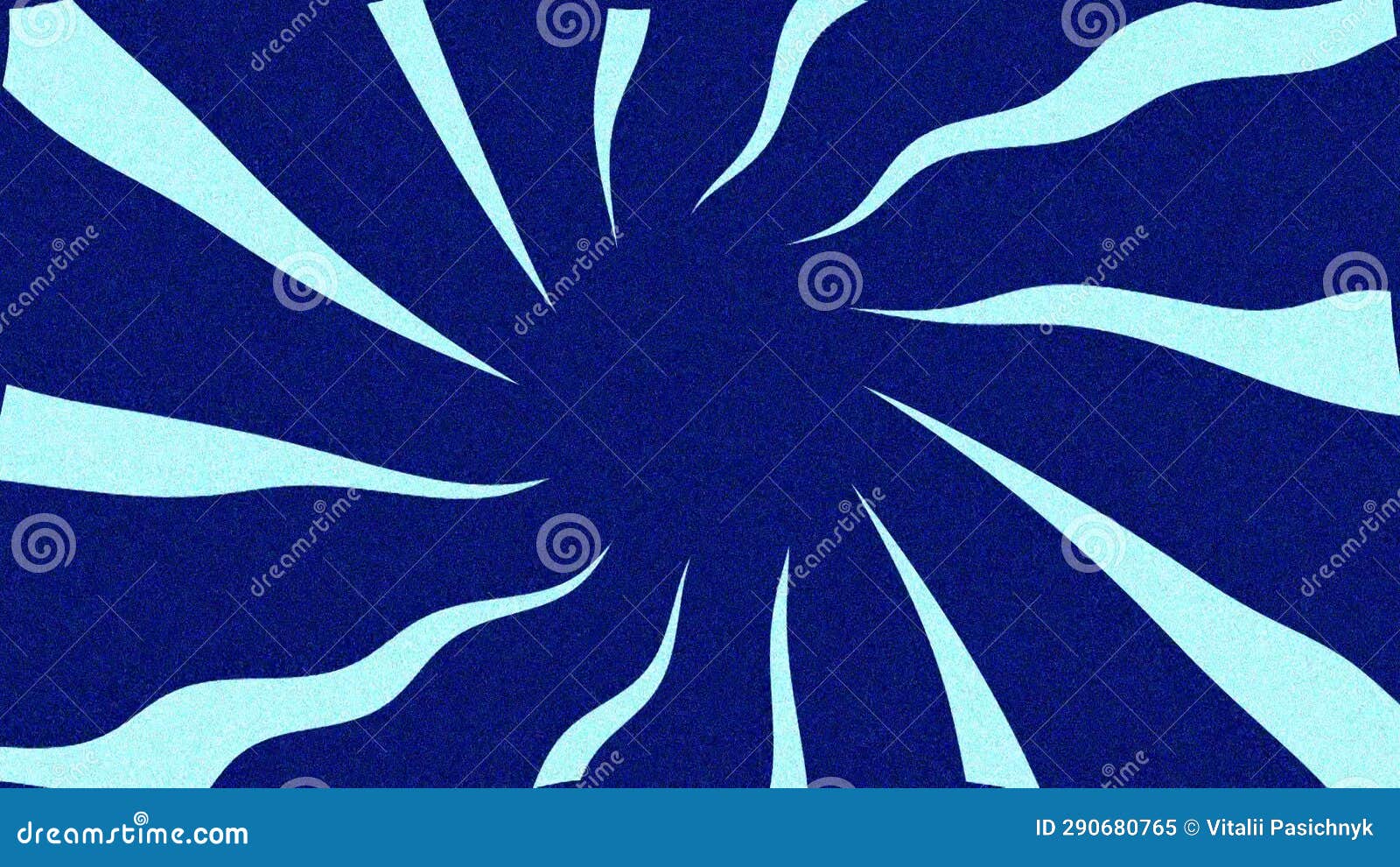 Illusion Effect of Twisted Wave Stripes on Blue Background. Seamless ...