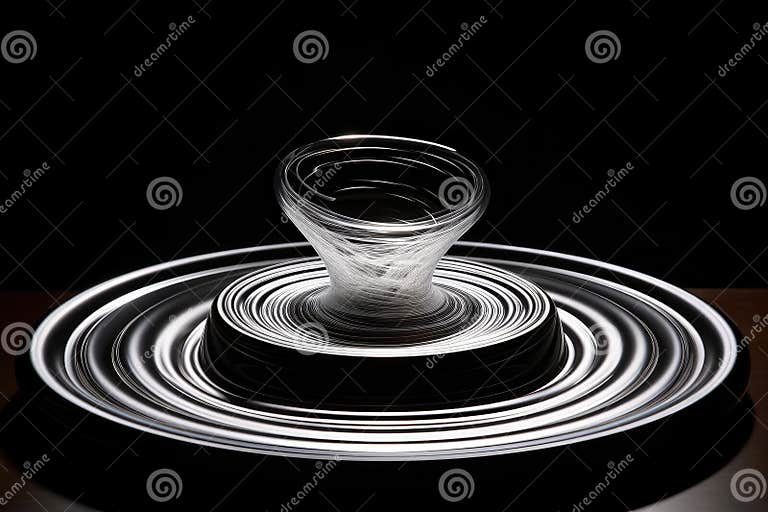Illusion of Floating Objects in a Spinning Vortex Stock Photo - Image ...