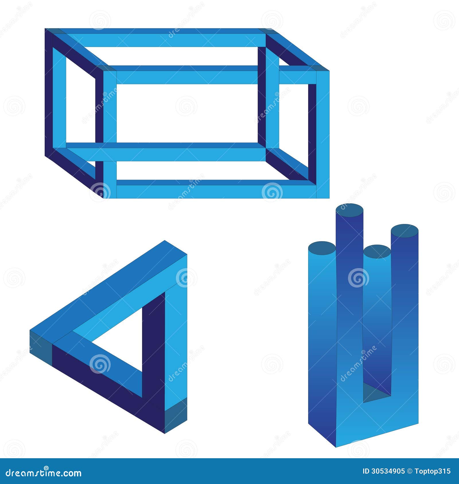 Illusion of form stock vector. Illustration of arts, graphic - 30534905