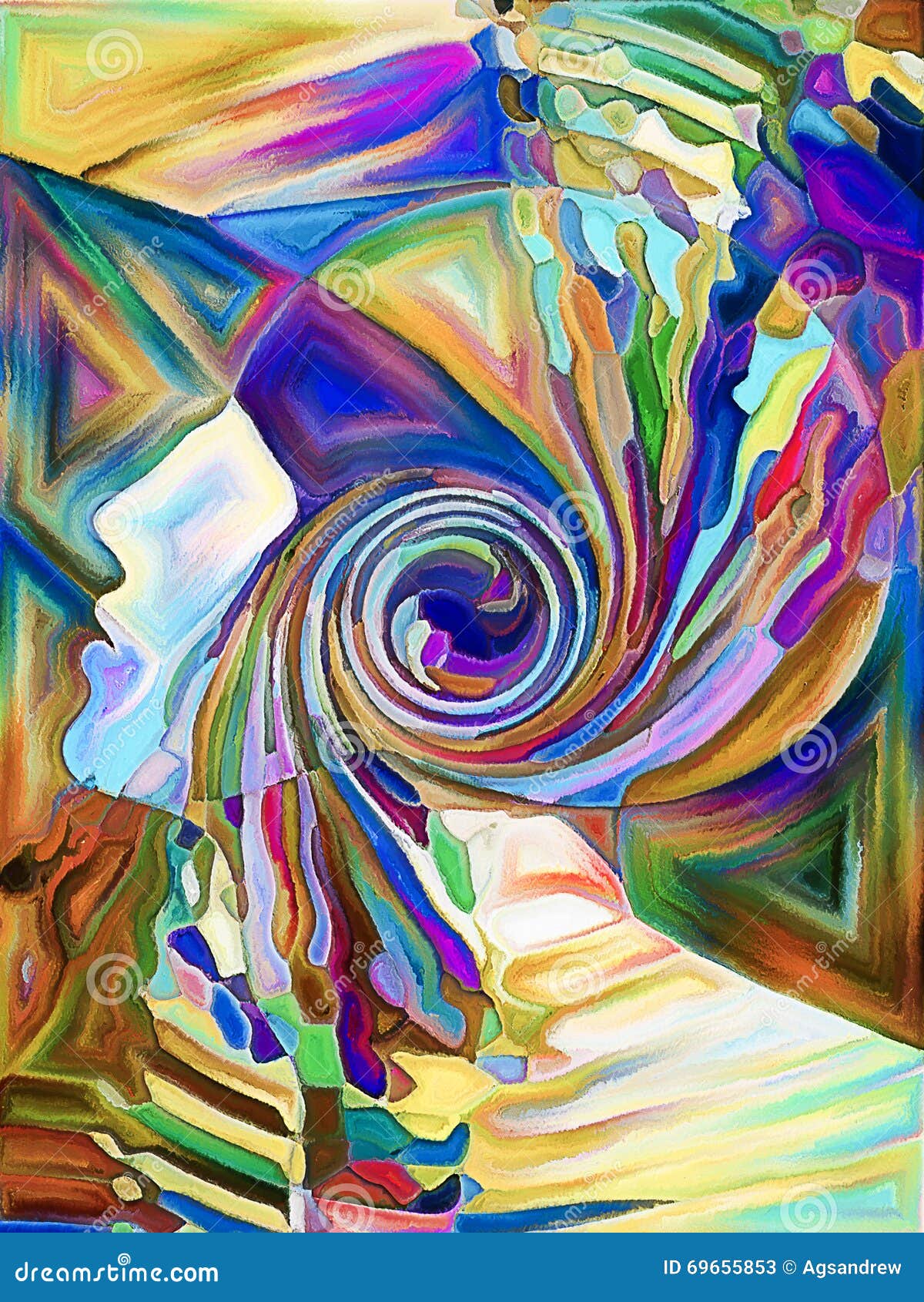 Illusion of Fragmentation stock illustration. Illustration of artwork ...