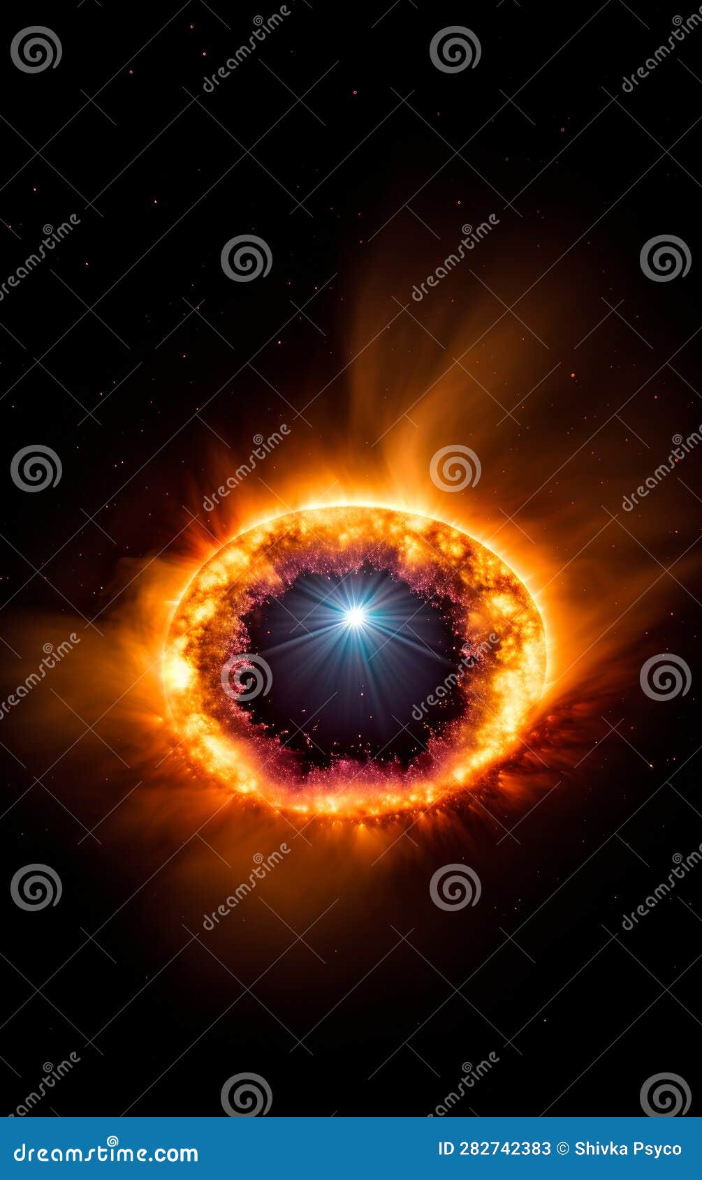 A Illusion of Light Coming Out from Black U Hole Stock Illustration ...