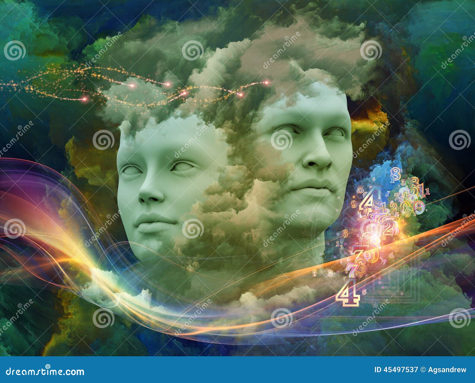 Illusion of the Mind stock illustration. Illustration of mental - 45497537