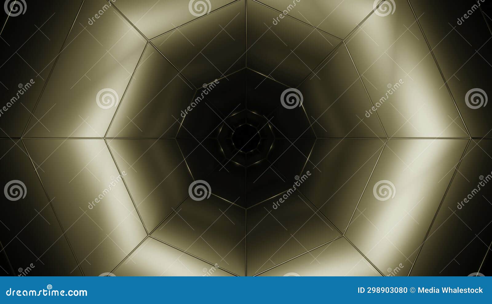 Illusion Of Moving Tunnel With Geometric Lines. Design. Octagonal ...