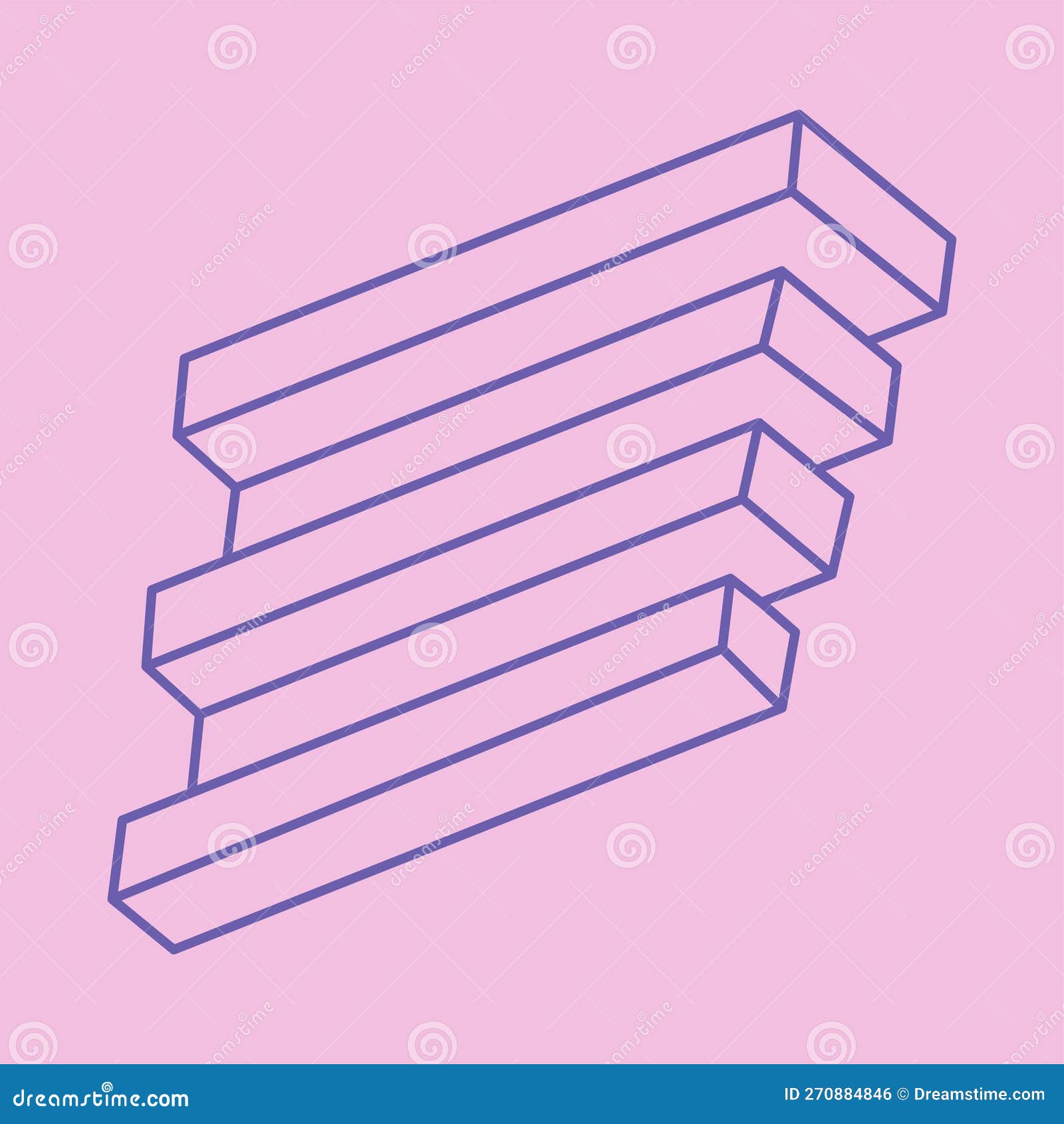 Illusion Shapes. 3d Geometry Logo. Optical Illusion Figures. Sacred ...