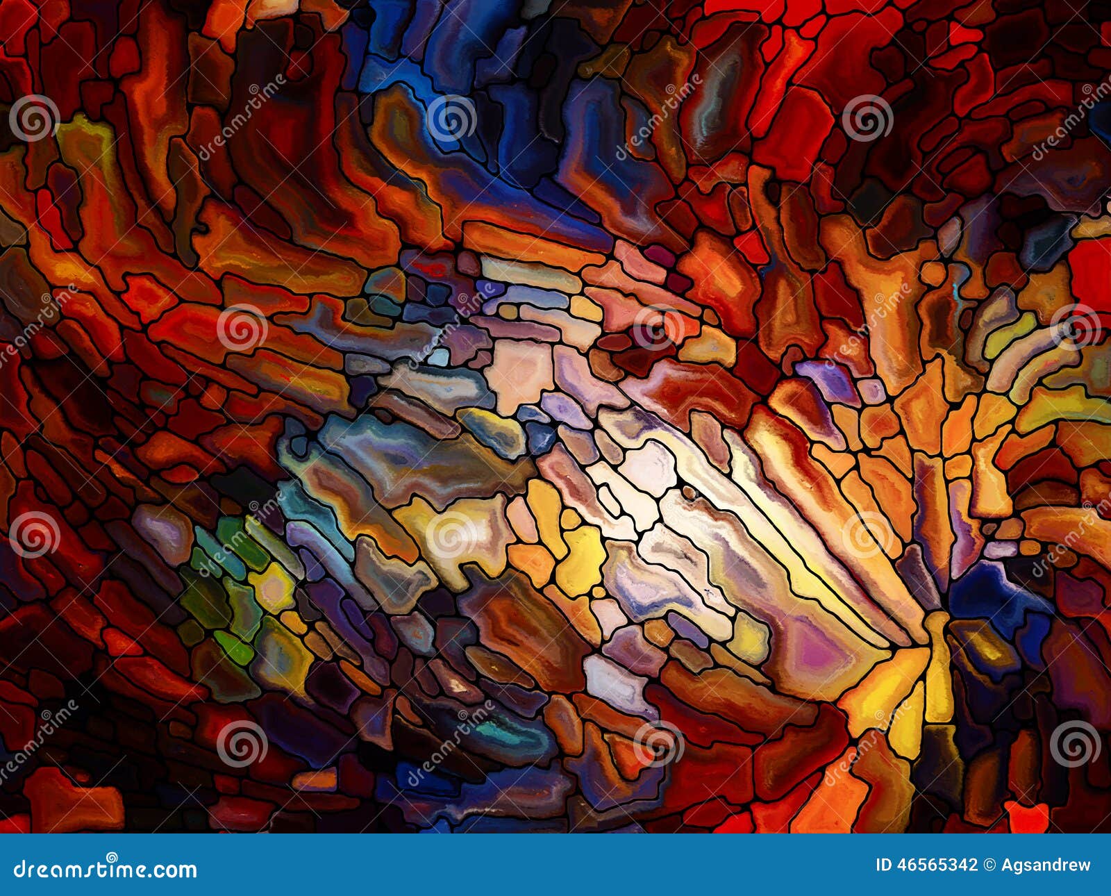 Illusion of Stained Glass stock illustration. Illustration of saturated ...