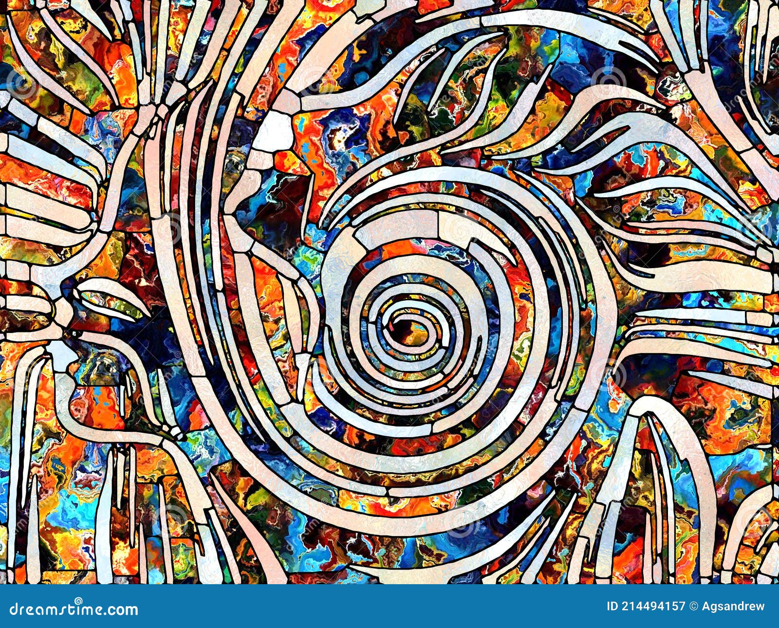 Illusion of Stained Glass stock illustration. Illustration of ...