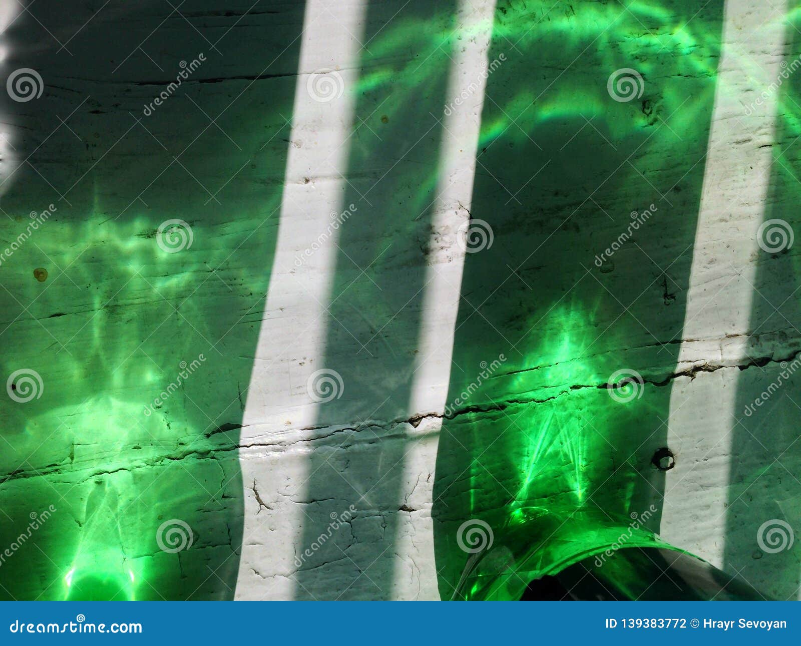 Illusion of Sunlight, Light Passes through a Plastic Bottle. Stock ...